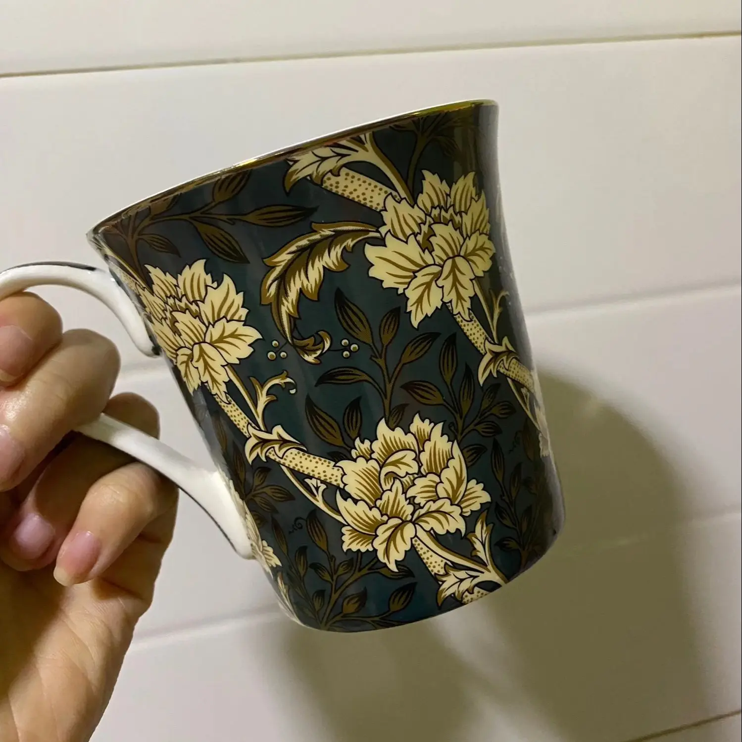 400ml-Creative-Flower-Ceramic-Mugs-With-Handle-Floral-Mugs-Porcelain ...