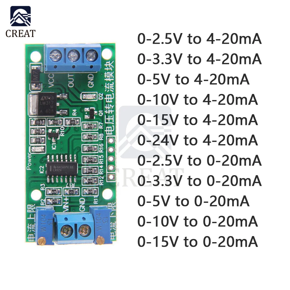 Voltage-To-Current-Module-Current-Transmitter-Signal-Converter-Module-0 ...
