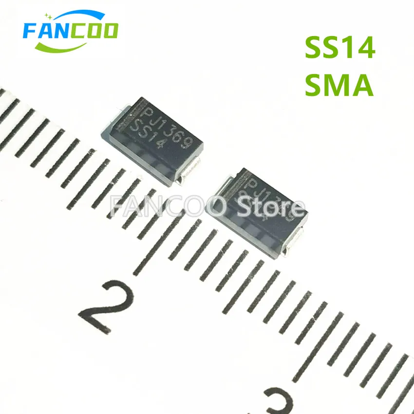 100pcs-SS14-R1-00001-SS14-SMA-DO-214AC-Original-40v-1A-SCHOTTKY-Diods ...