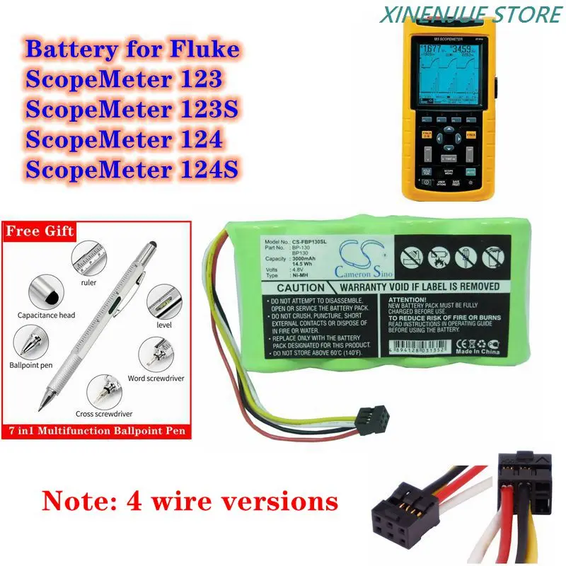 Equipment-Survey-Test-Battery-4-8V-3000mAh-BP130-for-Fluke-ScopeMeter ...