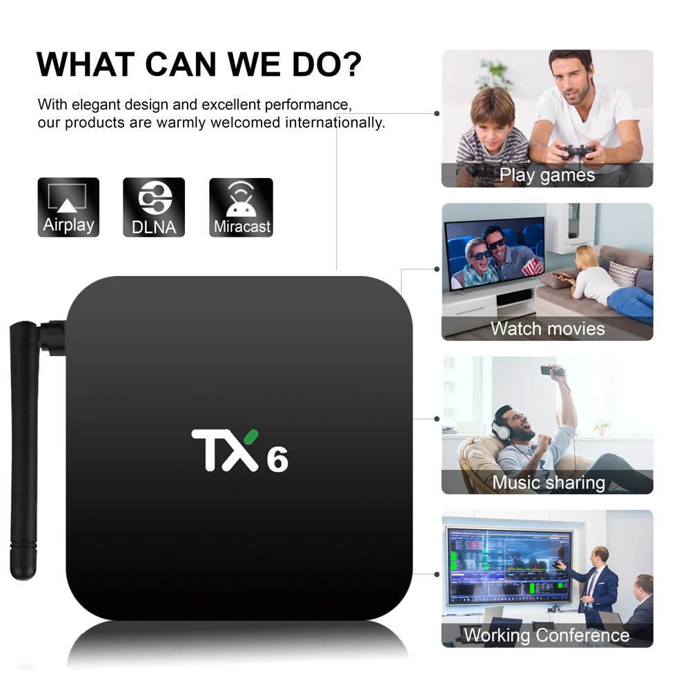 Tanix Tx6 10pcs Android 9.0 Tv Box 4g 32g Allwinner H6 Quad Core 2.4g ...