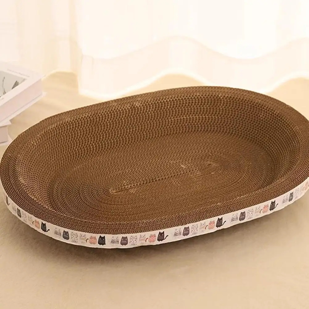 Cat Scratcher Cardboard Oval Cat Scratch Pad Bowl Nest for Indoor Cats ...