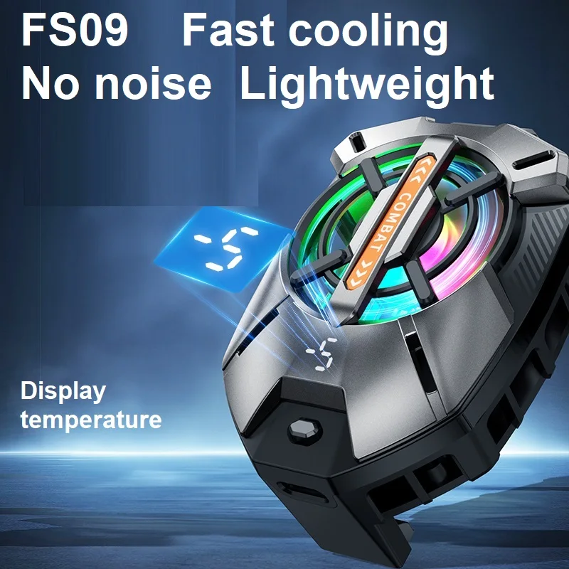 FS09-Semicondutor-Celular-Radiador-Refrigerador-Clipe-Traseiro-Silencioso-Leve-Display-Digital ...