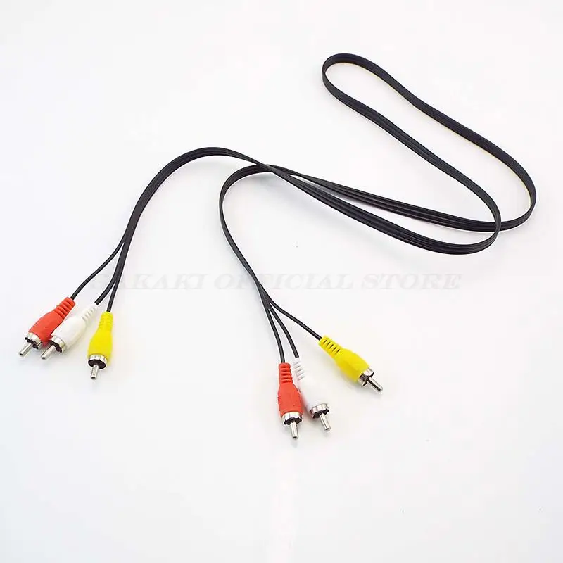 3-RCA-Male-to-3-RCA-Male-Connector-Composite-AV-Wire-Plug-Audio-Video ...