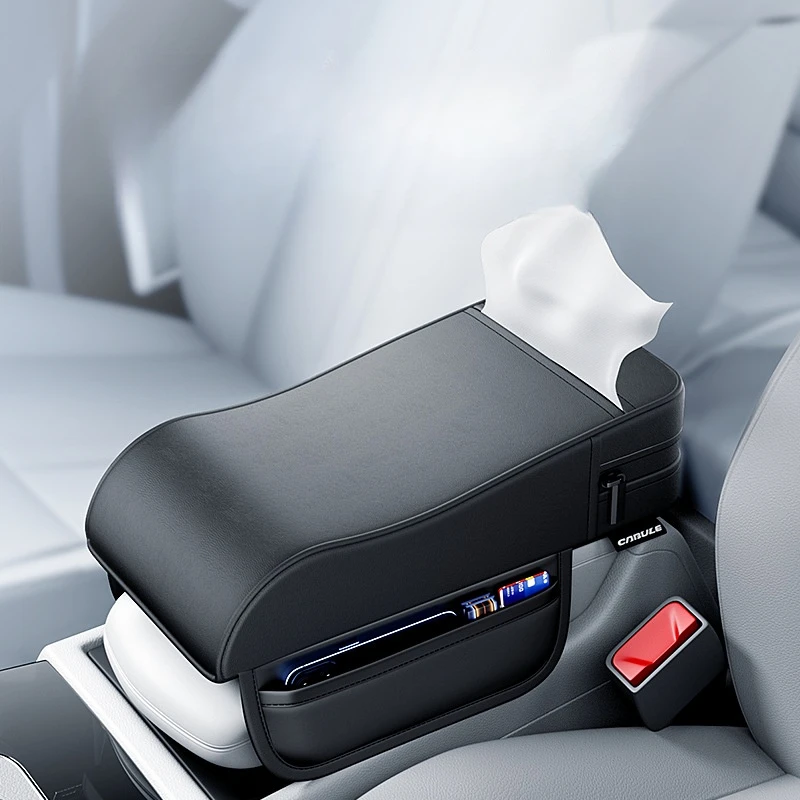 Car-Armrest-Box-Height-Pad-Universal-Central-Elbow-Rest-Support-Leather ...