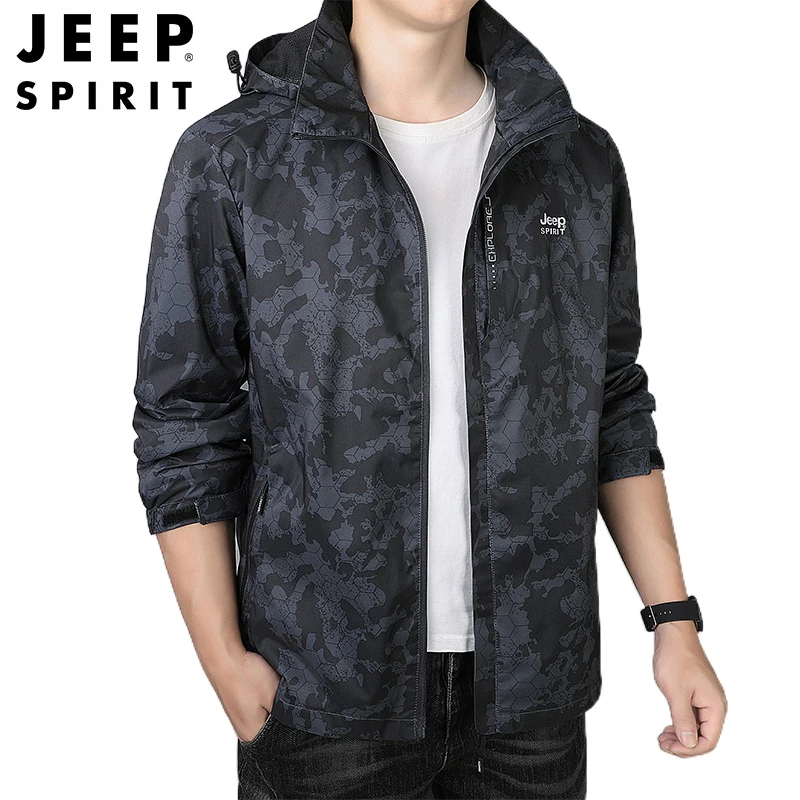 Jeep Spirit Men Jacket Coat Slim Autumn Winter Fashion Outdoor Casual ...