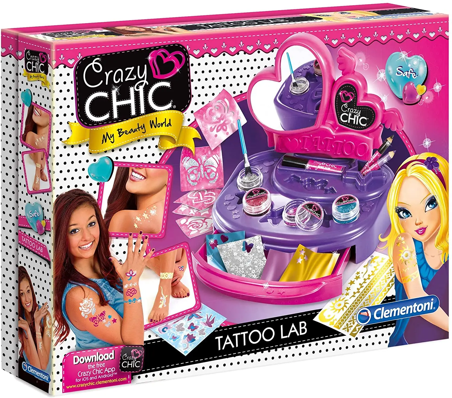 Clementoni-Tattoo-Crazy-Chic-tattoo-Studio-With-Creativity-Skill-Create-your-own-tattoos-Kids ...