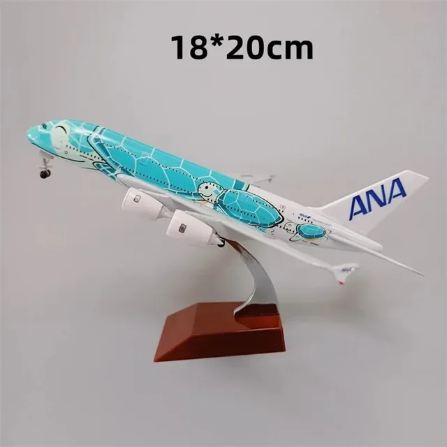 20cm Alloy Metal Japan Air ANA Airbus A380 Cartoon Sea Turtle Airlines ...