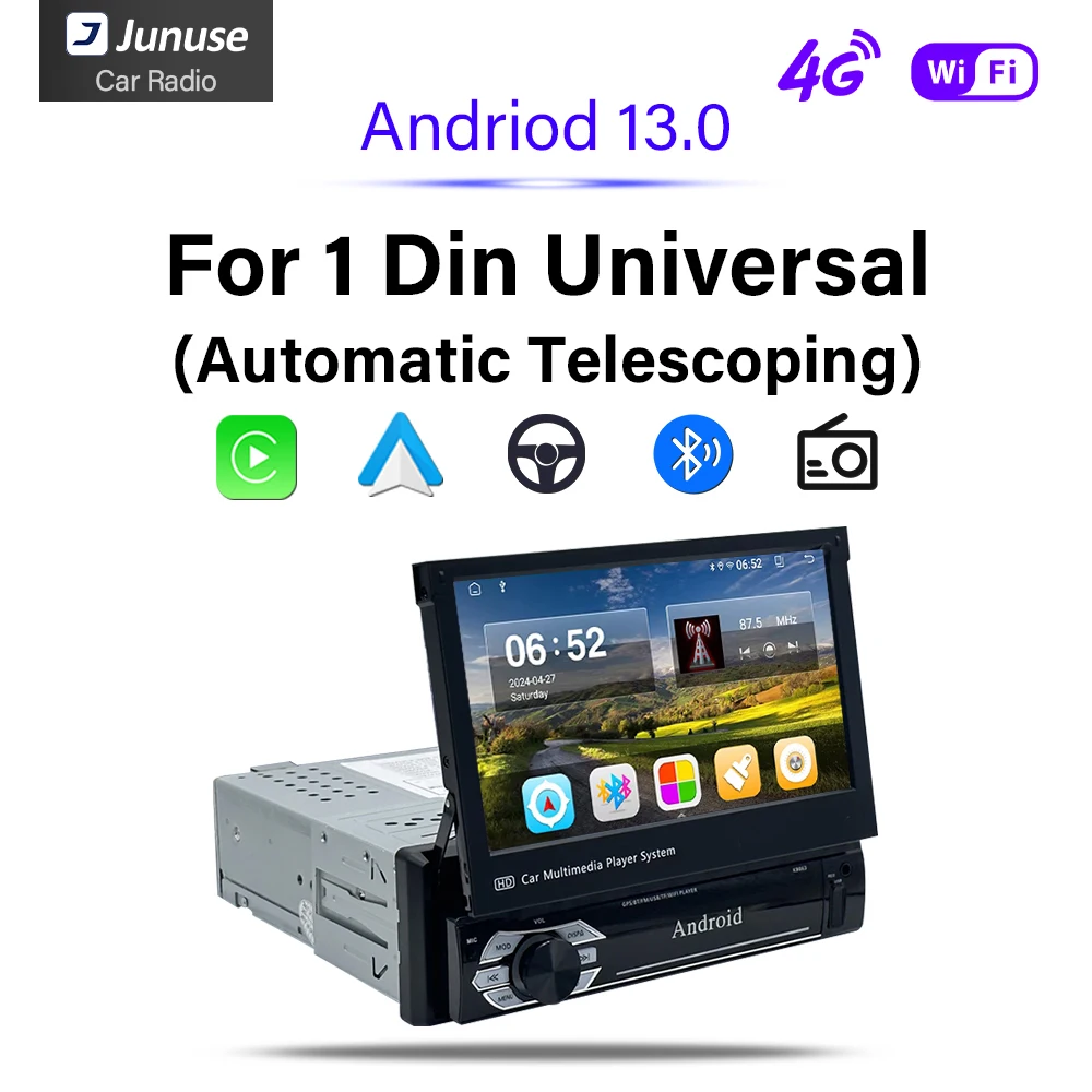 Junuse-7-retractable-Android-13-pantalla-t-ctil-retr-ctil-1Din ...