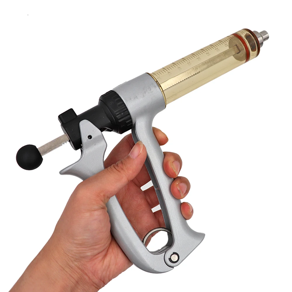 25ml-50ml-Adjustable-Continuous-Syringe-Vaccine-Injector-Semi-Automatic-Scale-Needle-Tube ...