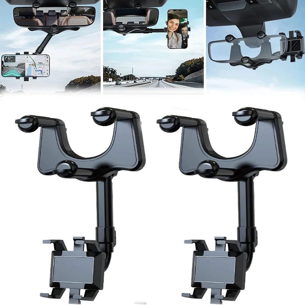 360-Rearview-Mirror-phone-holders-for-a-car-Mount-Mobile-GPS-Stand ...