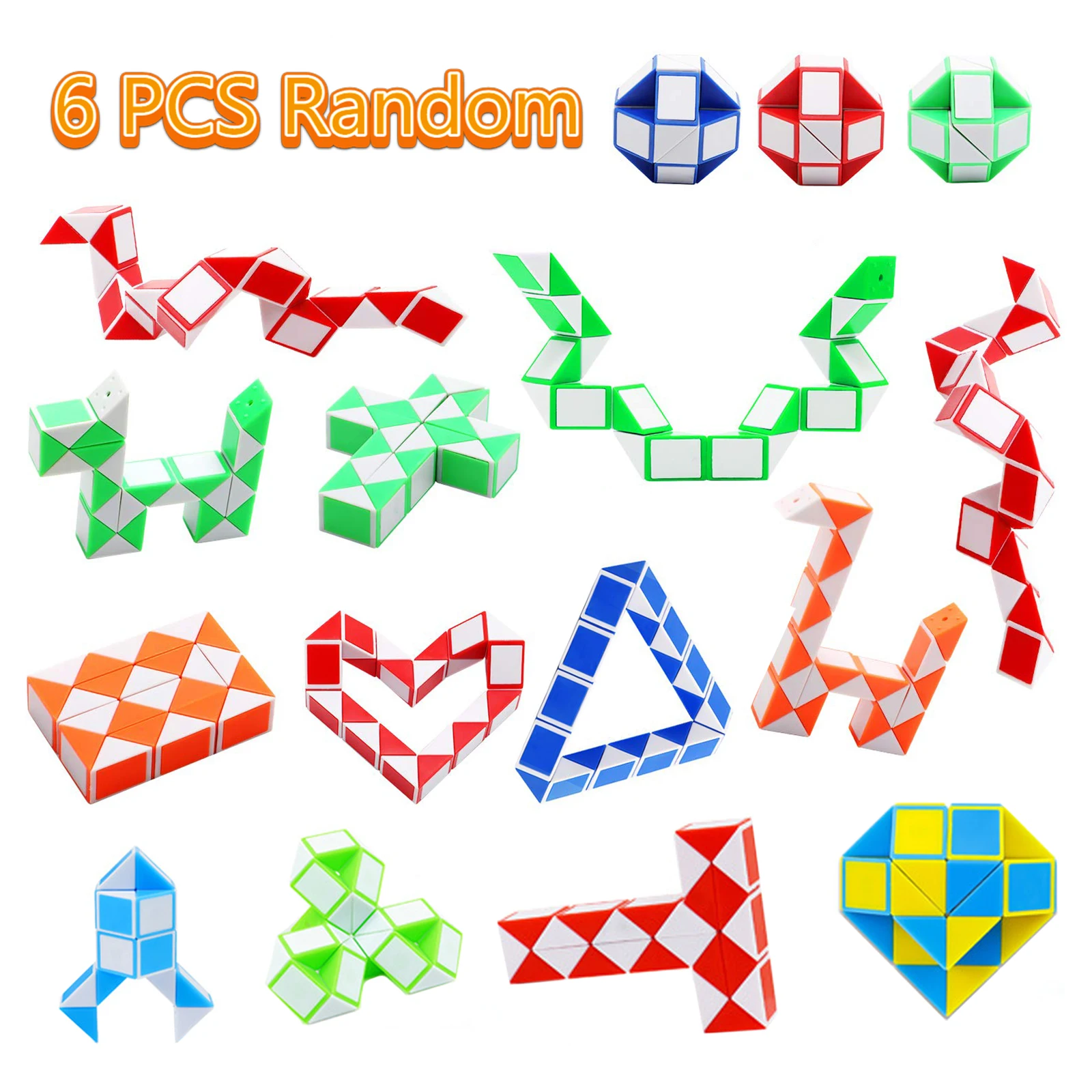 6pcs-Random-Snake-Cube-Twist-Folding-Puzzle-Fidget-Toy-24-Blocks-Magic ...