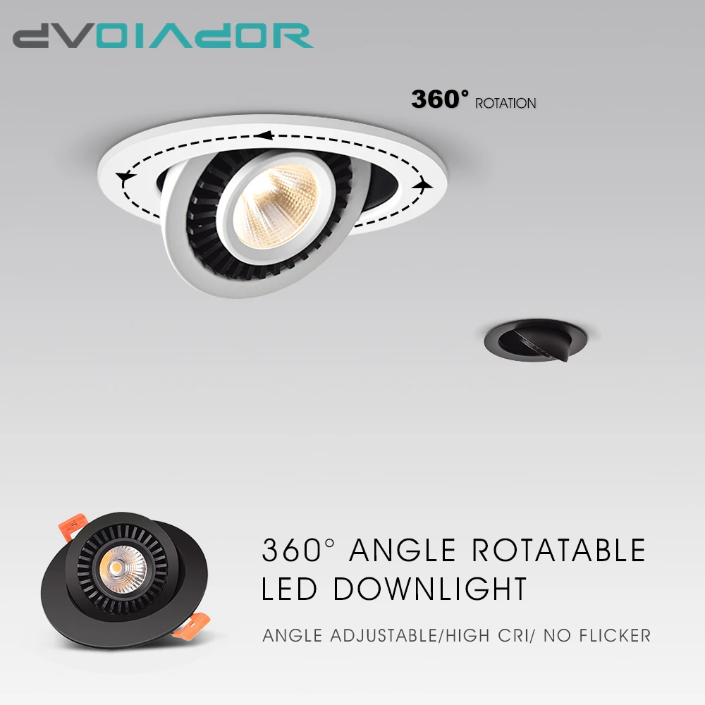 Led Ceiling Recessed Spot Light 12w 10w 7w 5w Led Bulb Light 360 Degree ...