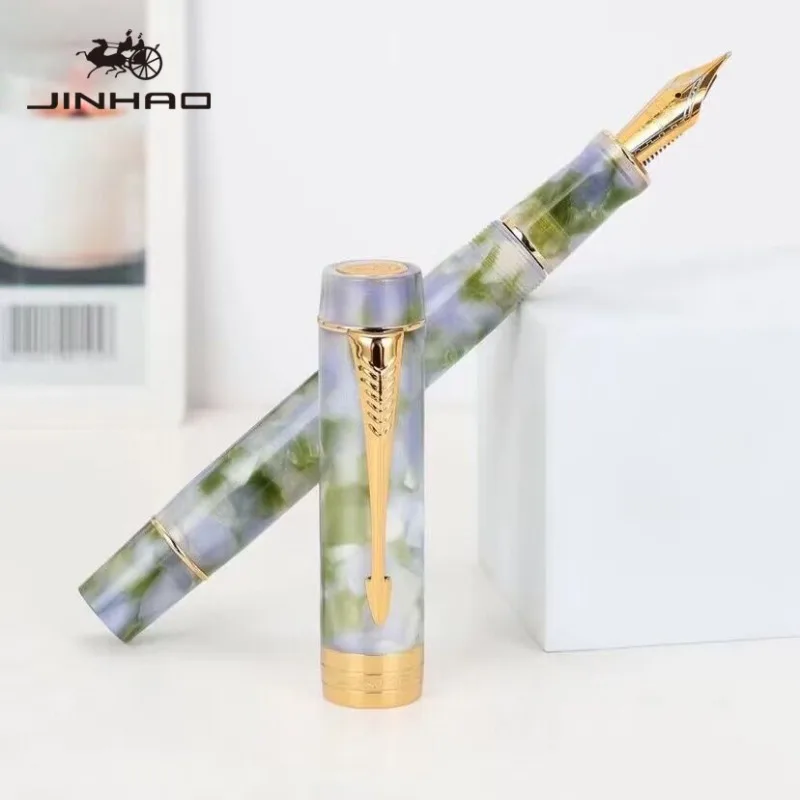 JINHAO-100-Fountain-Pen-Transparent-Color-Resin-luxury-Pens-Arrow ...