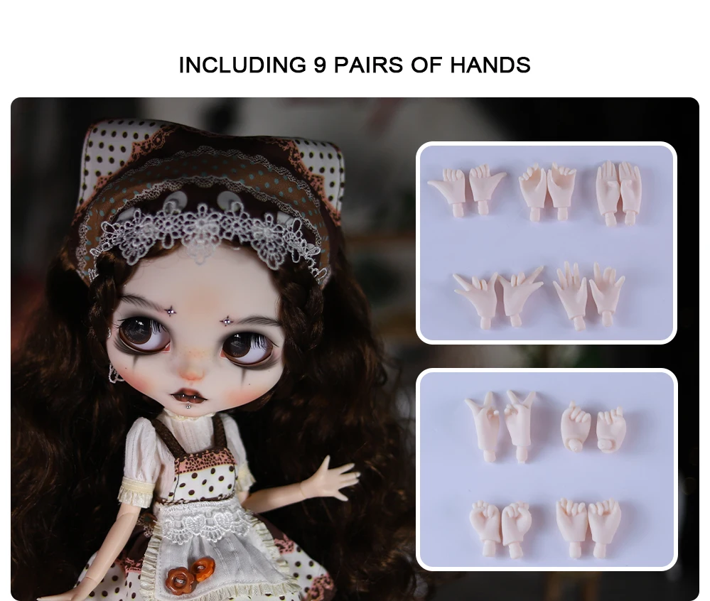 Annie – Premium Custom Neo Blythe Doll with Brown Hair, White Skin & Matte Cute Face | This Is ...