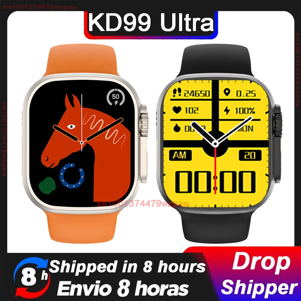 Original Iwo Kd99 Ultra Smart Watch 8 Ultra 49mm Nfc Series 8 Bluetooth ...