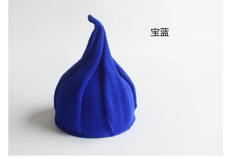 Casquette,Bonnet en laine tricoté pointu pour bébé,forme concave,bonnet ...