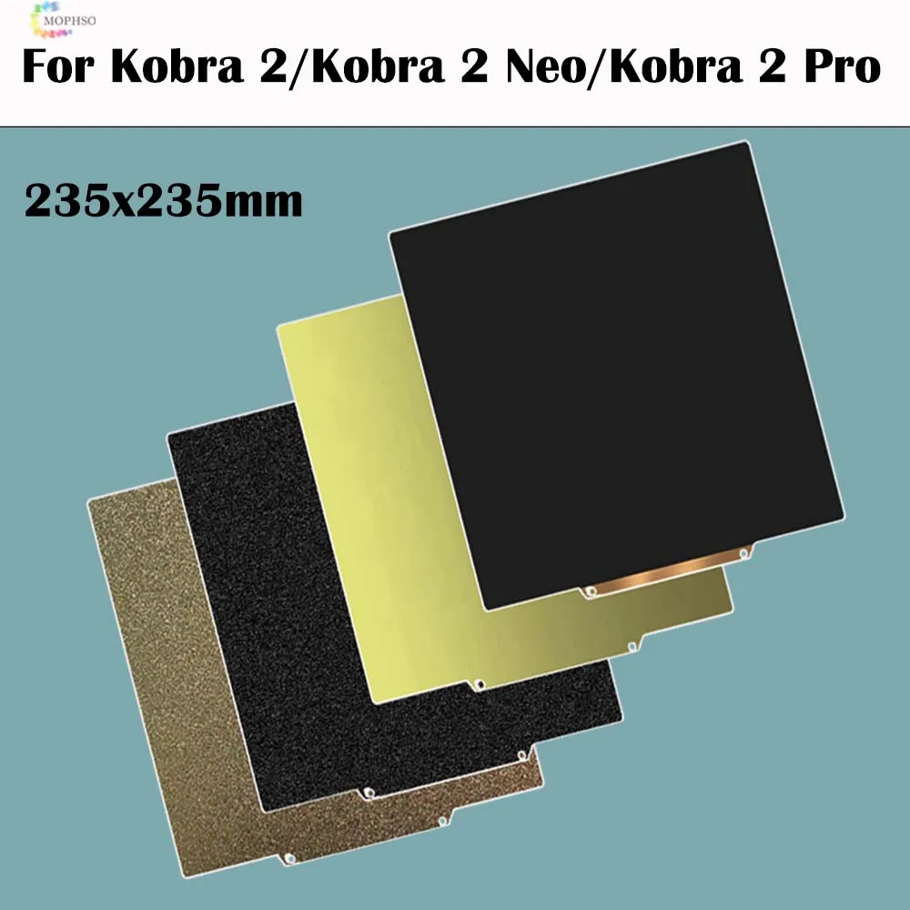 235x235 For Kobra 2/Kobra 2 Neo Pei Smooth Build plate Magnetic Base ...