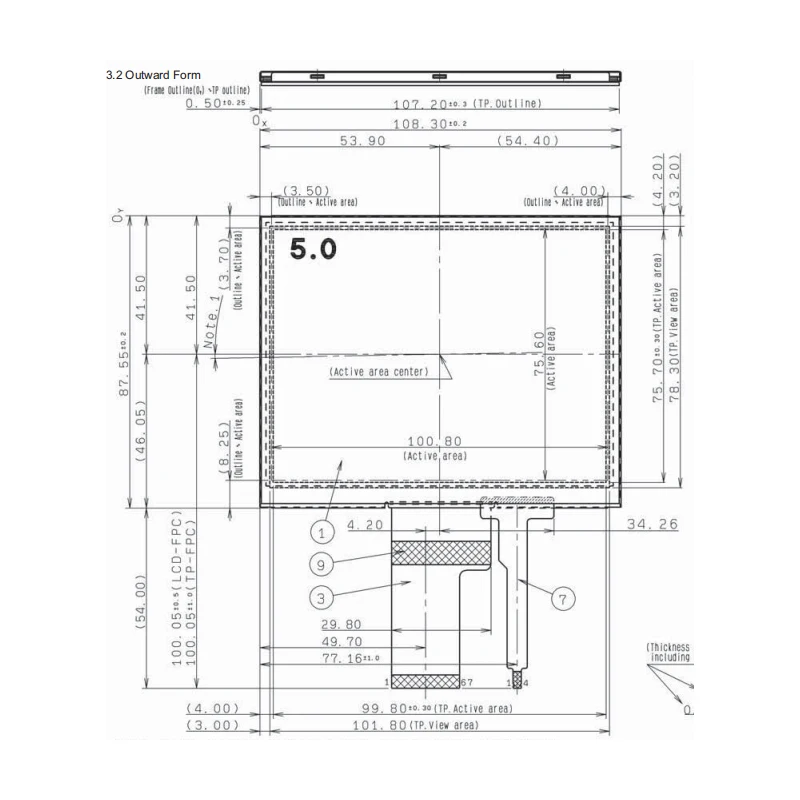 5-Inch-COM50T5M80GTC-Display-320-240-Resolution-TTL-Interface-RGB ...