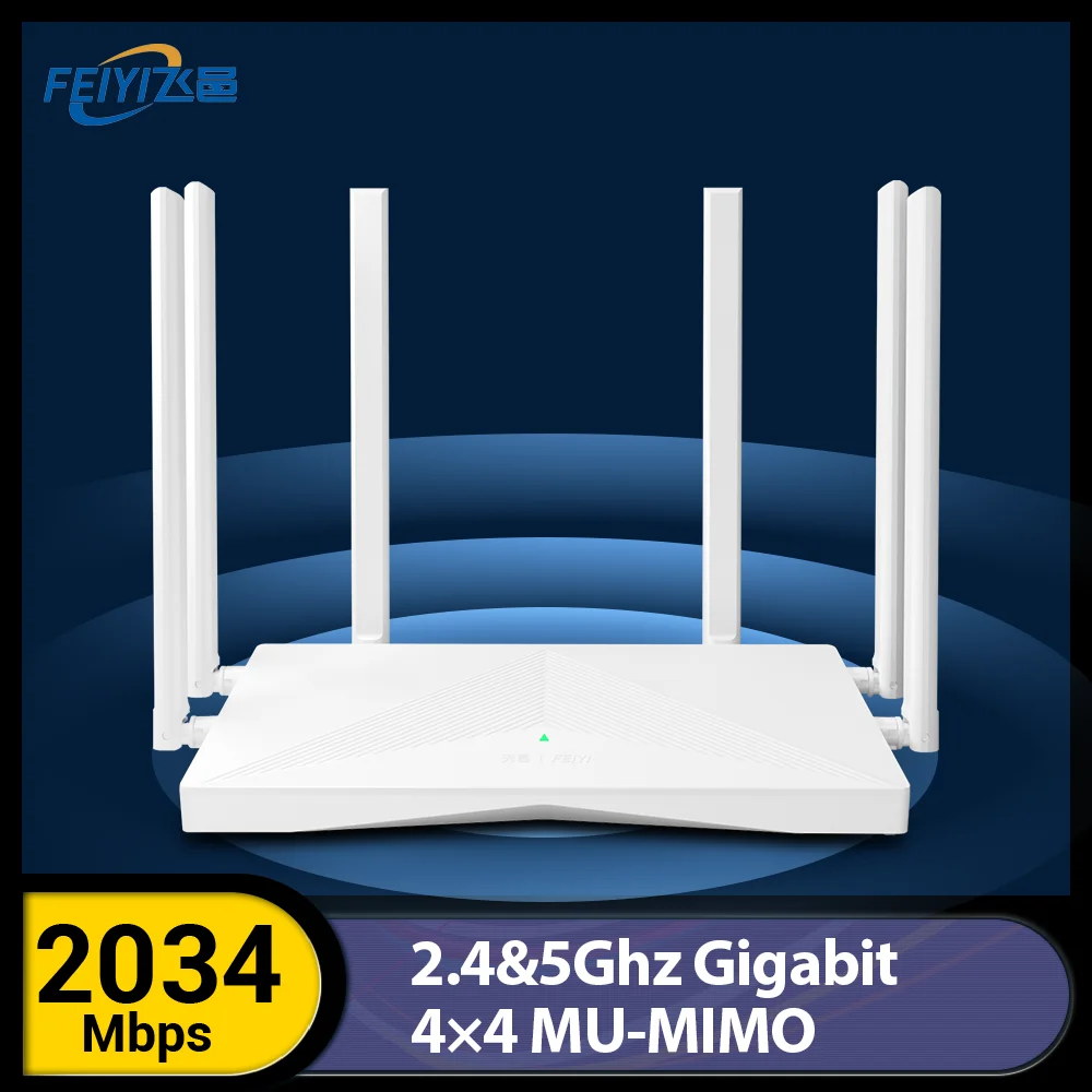 FEIYI AC2100 Wifi Router Dual-Band Gigabit 2.4G 5.0GHz 2034Mbps RJ45 ...