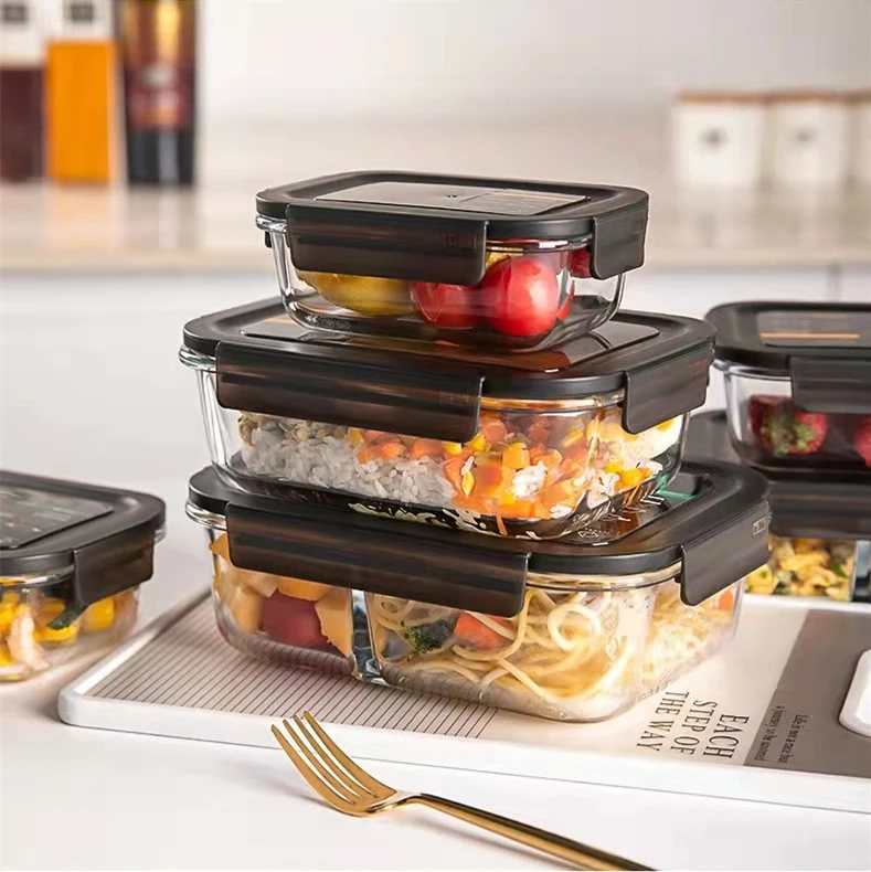 Lunch Box Microwave Glass | Microwave Glass Box Lid | Glass Fresh ...