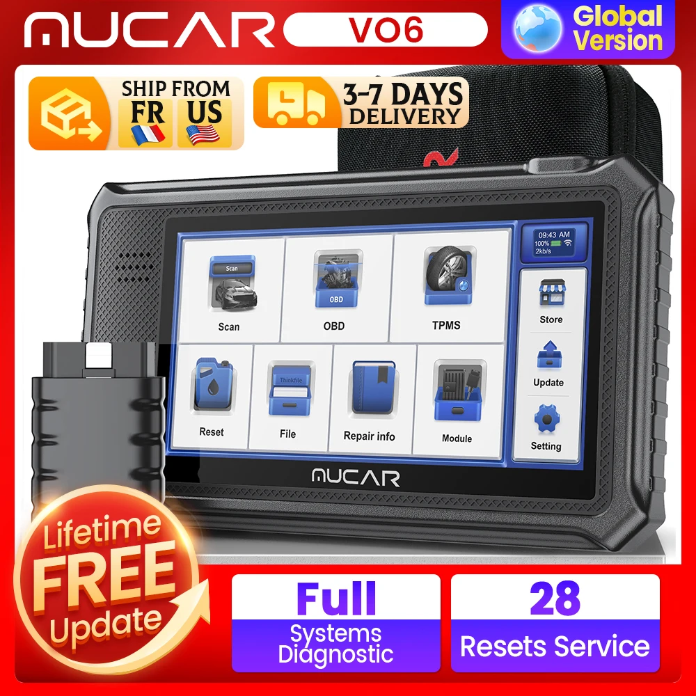MUCAR VO6 Best Professional Car Diagnostic Tools Full System Automotive ...