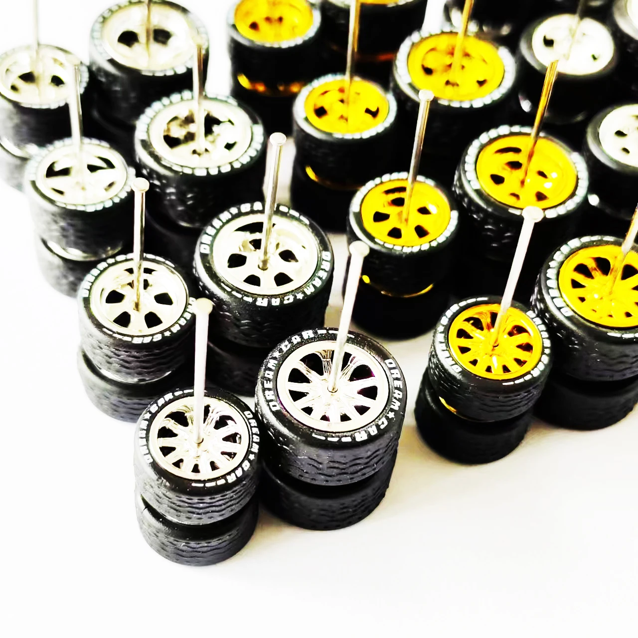 1Set-1-64-Alloy-Car-Staggered-Front-Small-Rear-Large-Drag-Wheel ...