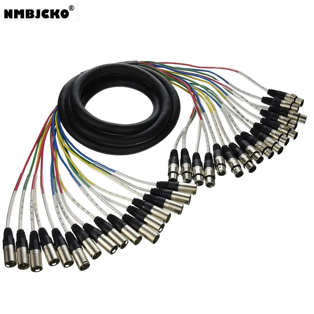 16-Channel-XLR-Snake-Cable-10FT-Long-Pro-Audio-Snake-for-Live-Recording ...