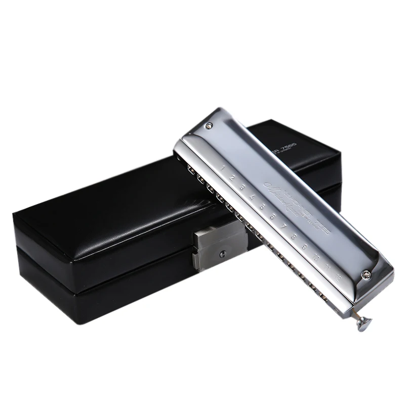 Hohner-Chromatic-Harp-Harmonica-Meisterklasse-7565-Aluminum-Comb ...