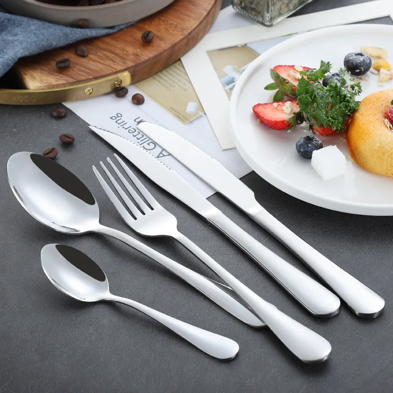 24-12-8-4-Pcs-1-Set-Simple-Dinnerware-Set-Dinner-Stainless-Steel ...
