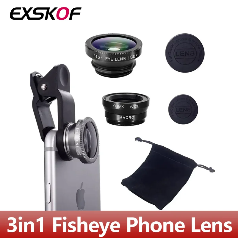 3-in-1-Fisheye-Phone-Lens-0-67X-Wide-Angle-Zoom-Fish-Eye-Macro-Lenses ...