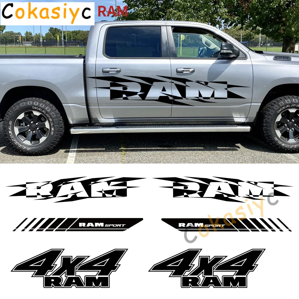 Stickers For Dodge RAM 1500 Rebel RTX Truck Hood Car Tailgate Decor ...