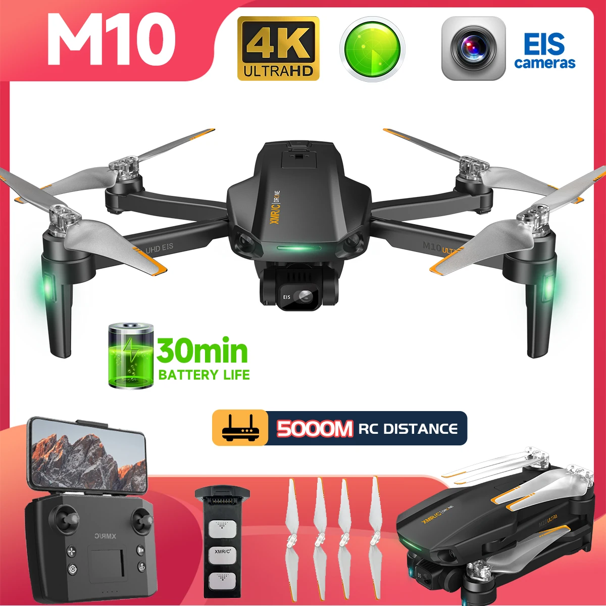5km-M10-Ultra-3-axis-Gimbal-Drones-with-Camera-HD-4k-GPS-FPV-Drone-GPS ...