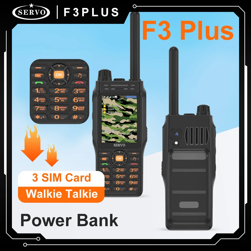 SERVO-F3-Plus-Rugged-Mobile-Phones-3-SIM-Cards-Walkie-Talkie-UHF-400 ...