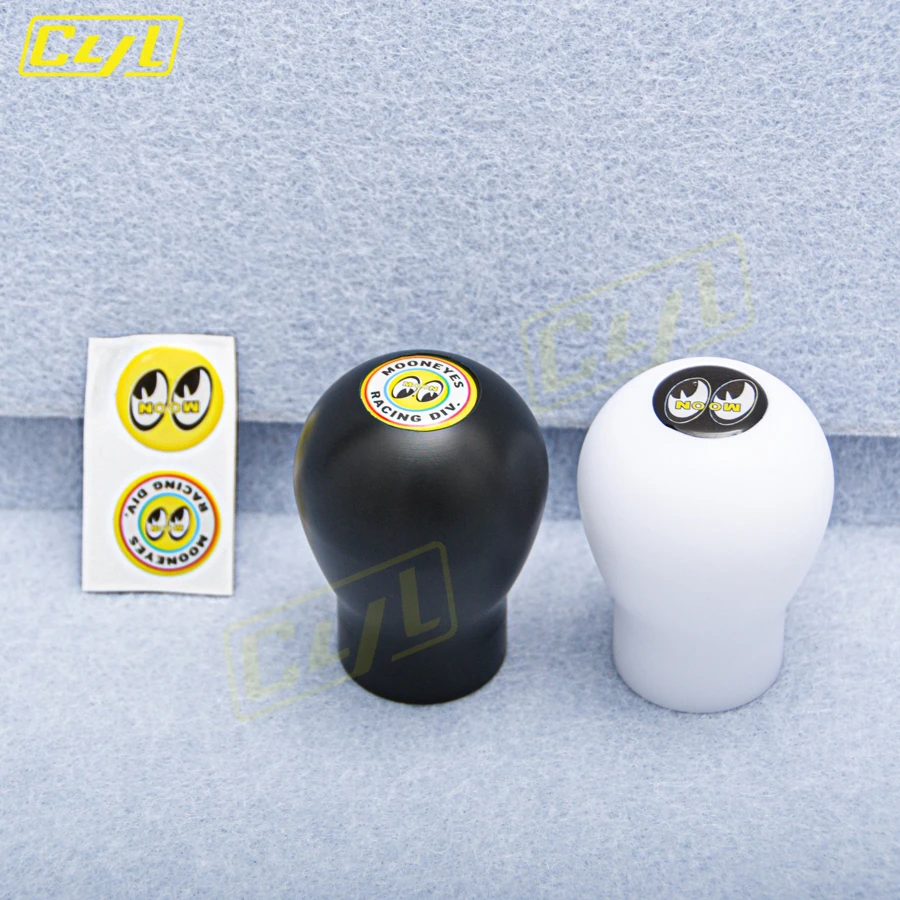 MOONEYES-Gear-Shift-Knob-Black-White-Universal-JDM-Racing-Shifter-Car ...
