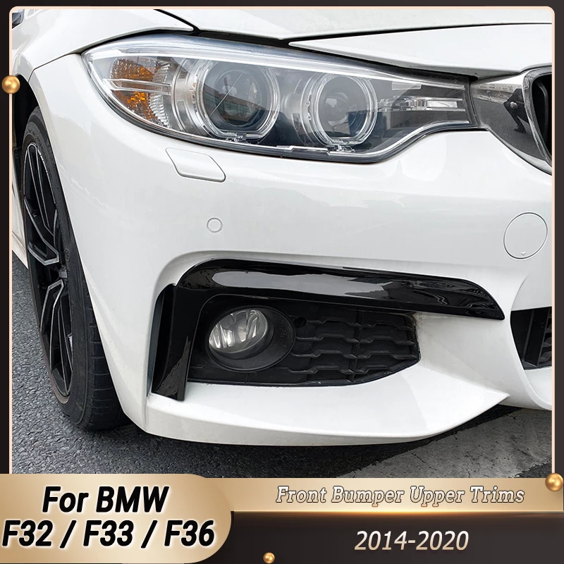 Front Upper Trims Splitters Spoiler Kit Fog Lamp Cover For Bmw 4 Series ...