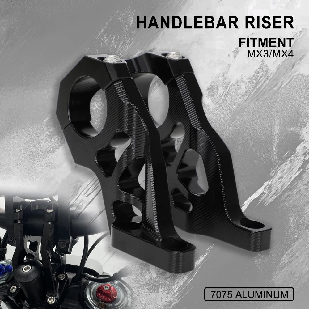 Handlebar-Riser-Head-Up-Raiser-Adapter-Aluminum-Motorcycles-Accessories ...
