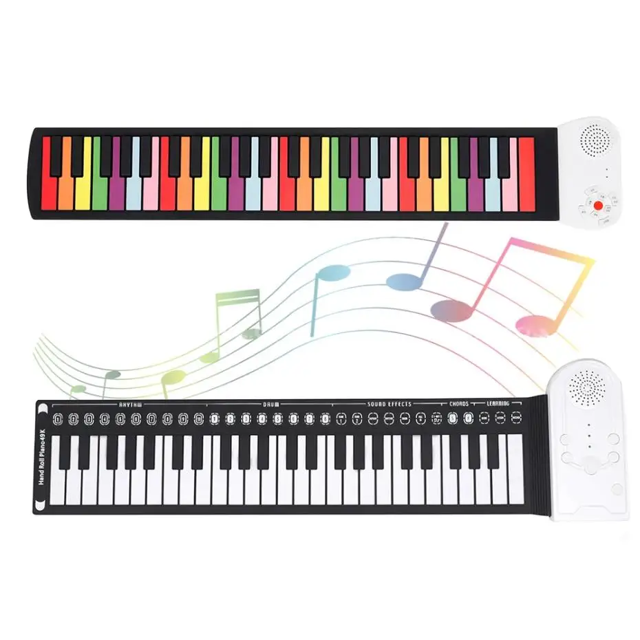 49-Keyboard-Piano-Digital-Portable-Soft-Silicone-Electronic-Organ-Midi ...