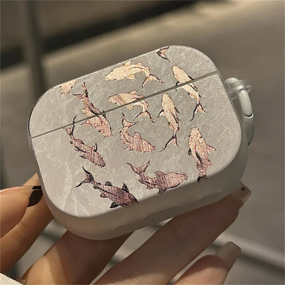 Korean Cute Laser Fish School New Headphones Case For AirPods 1 2 3 ...