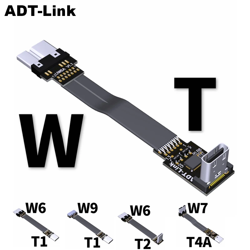 T W Aerial Shield USB 3.1 Type C to USB 3.0 Micro B Flat Ribbon Cable ...