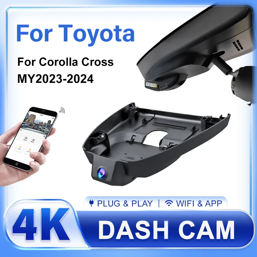New 4K Car DVR Wifi Video Recorder Dash Cam Camera HD 2160P For Toyota ...