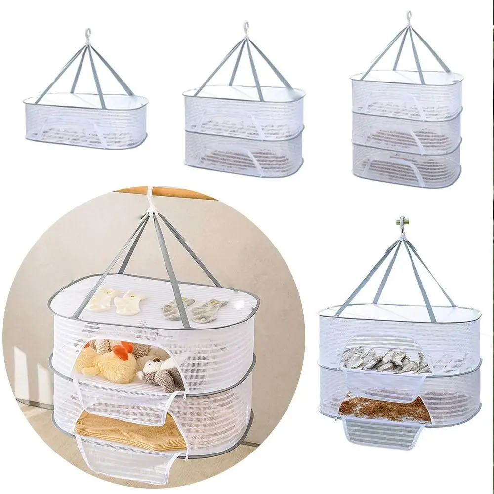 Hanging Drying Net Foldable Drying Net Storage Folding Hanging Drying ...