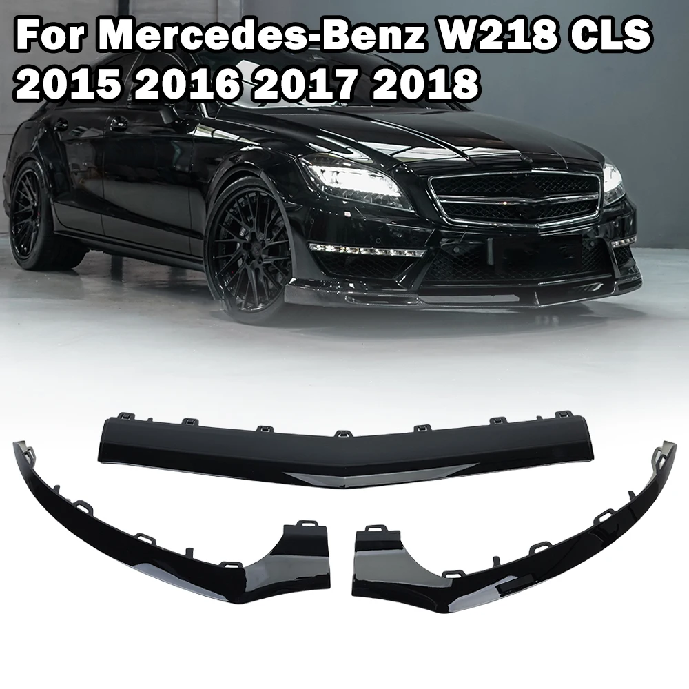 Car-Front-Bumper-Trim-Strip-Moulding-Lip-Chrome-For-Mercedes-Benz-W218 ...