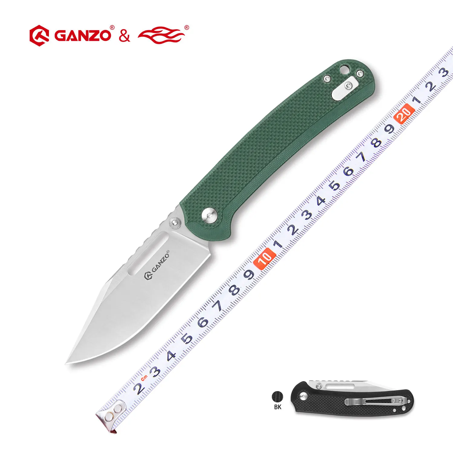 2024-Ganzo-G768-G768PT-FBKNIFE-Firebird-D2-Blade-G10-Handle-Folding-Knife-Survival-Tool-Pocket ...