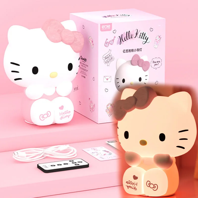 Sanrio-Hello-Kitty-Pat-Lamp-Cute-Siting-Kitty-Action-Figures-Remote ...