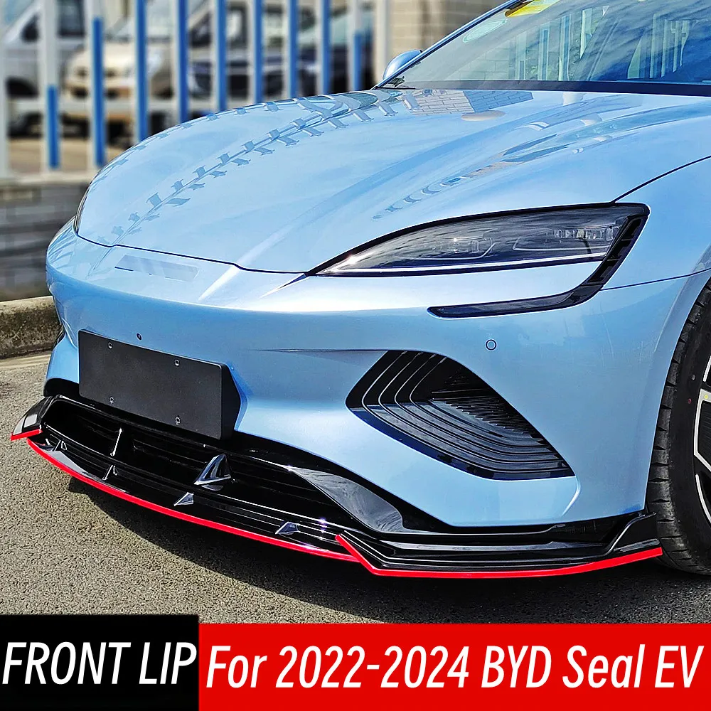 BYD-Seal-EV-Front-Bumper-Lip-Chin-Deflector-Protect-Guard-Black-Carbon ...