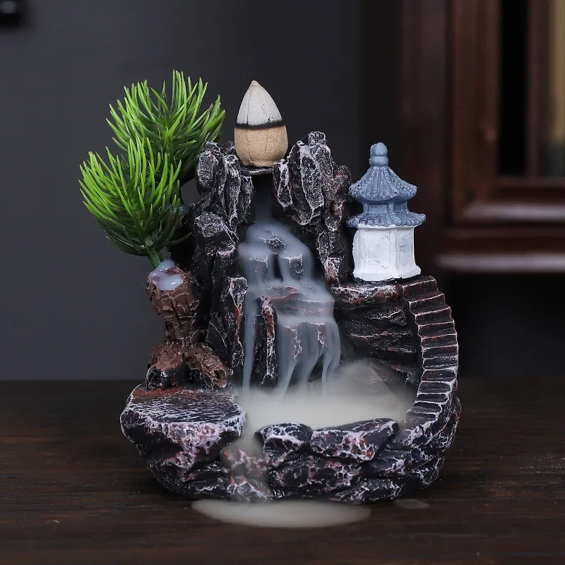 Resin-Incense-Burner-Mountains-River-Waterfall-Decoration-for-Home ...