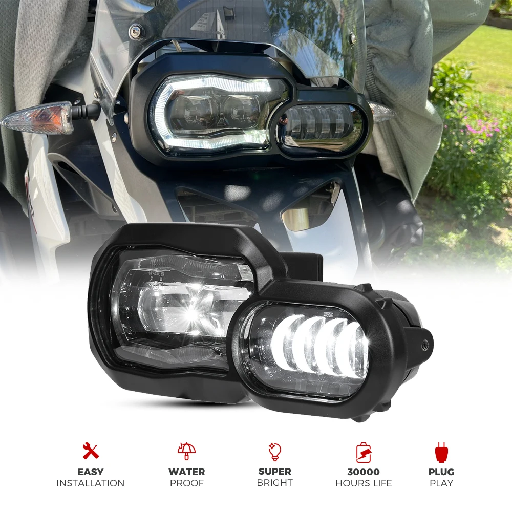E-mark Approved LED Headlights for BMW F800R F650GS F700GS F800GS ADV ...