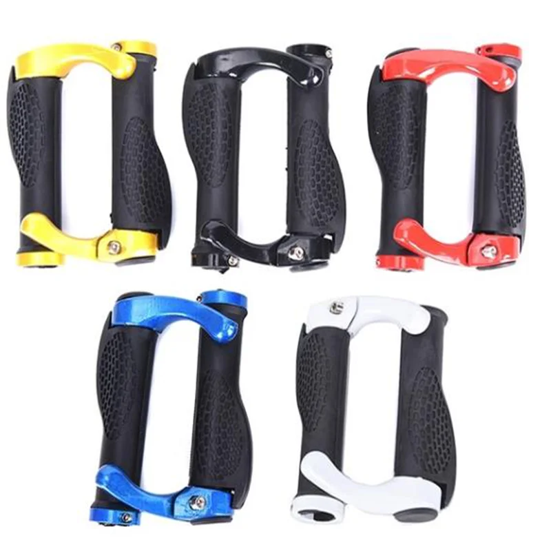 2pcs-Cycling-Handle-Grip-Bar-End-Durable-Anti-slip-Rubber-Aluminum ...
