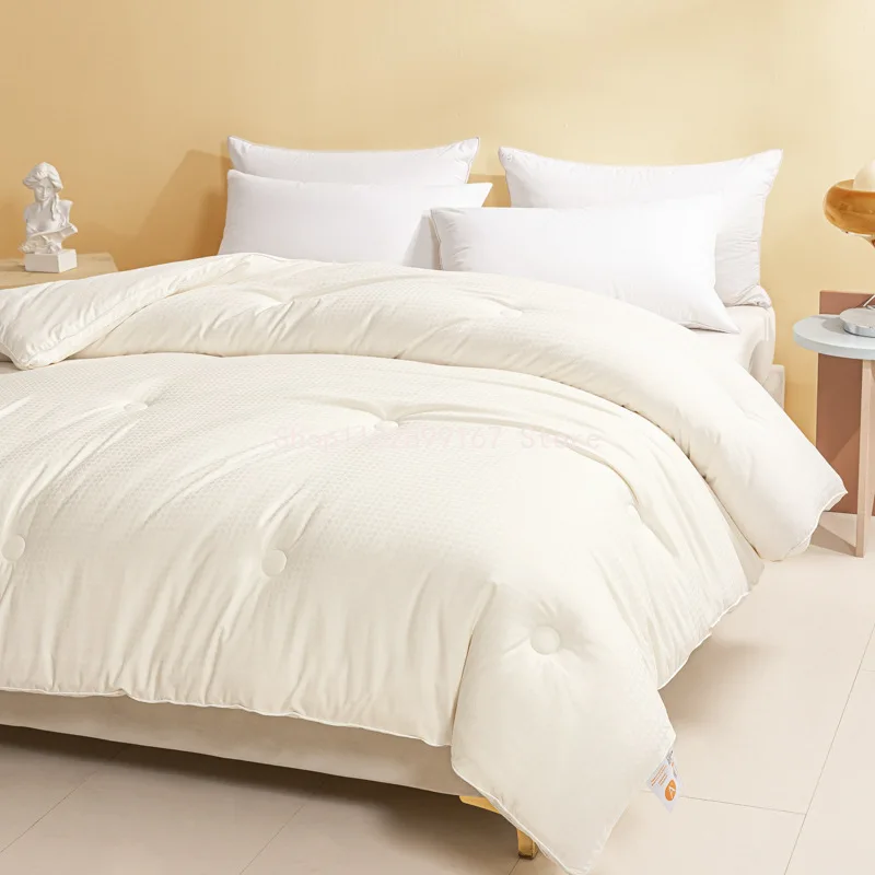 Quilted-Comforter-Super-Warm-Thick-Skin-friendly-Chemical-Fiber-Bed ...